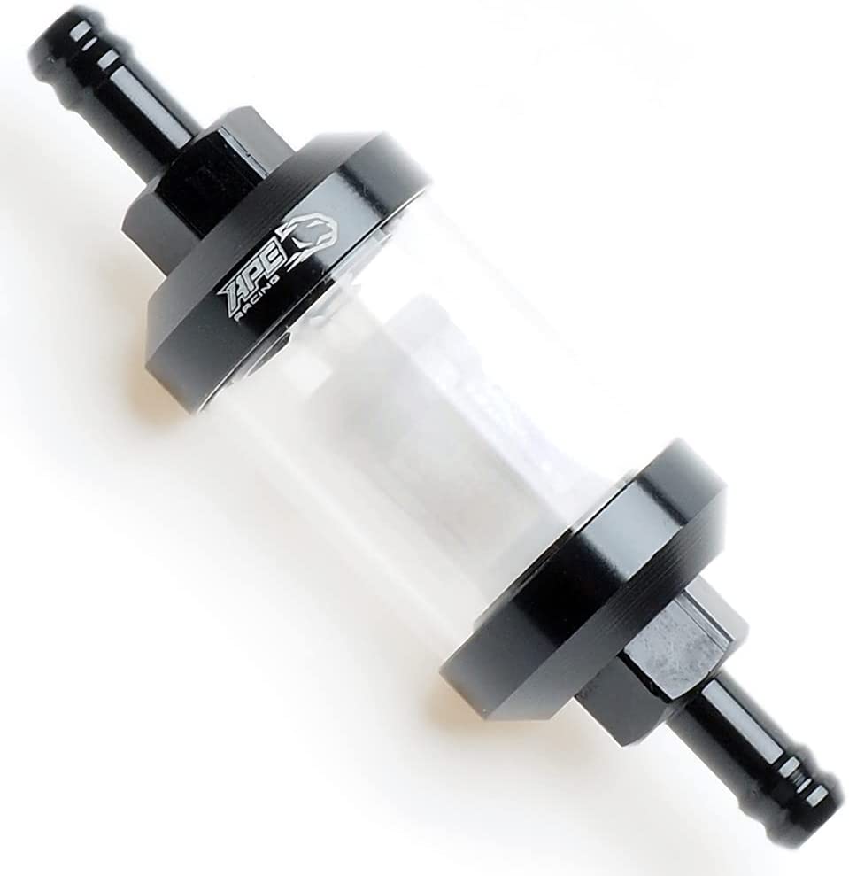 1/4 Inline Fuel Filter - APE RACING Upgraded Billet Aluminum Metal Gla